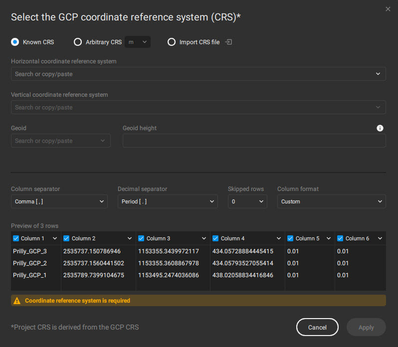 How To Import Tie Point Files Gcps And Checkpoints Pix4dmatic